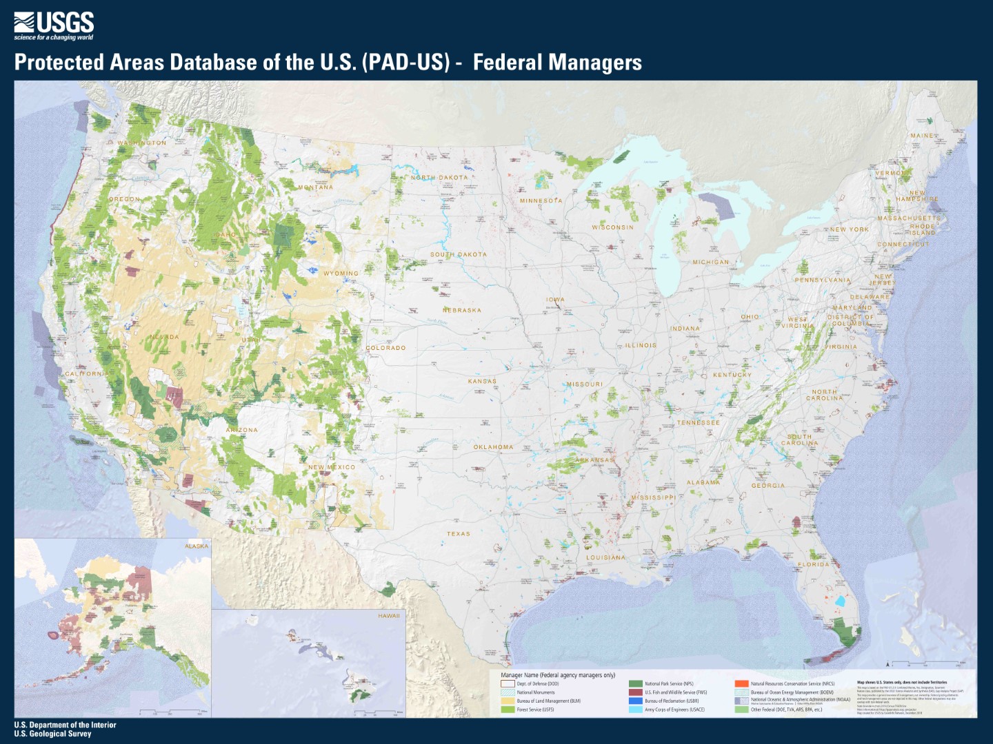 New National and State PAD-US 2.0 Poster Maps « Protected Lands